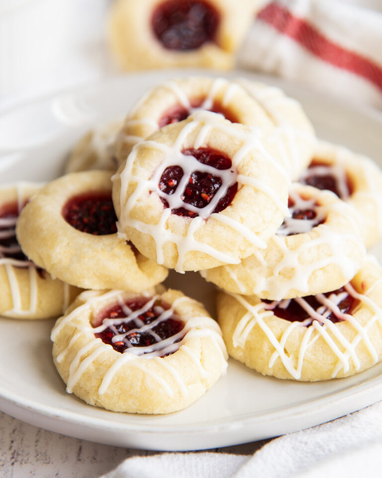 Raspberry Almond Thumbprint Cookies - Best Christmas Desserts